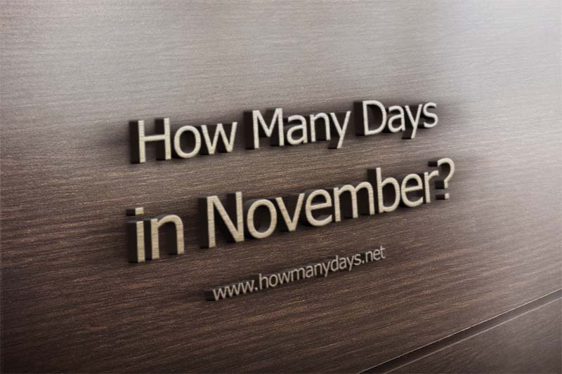 2017 How Many Days In November 